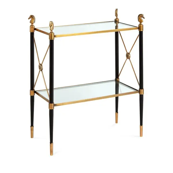 Jonathan Adler Jonathan Rider Two Tier Brass Side Table