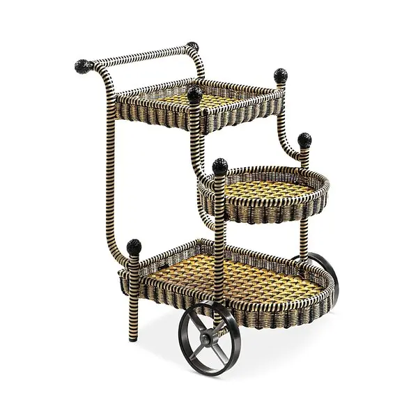 MACKENZIE-CHILDS Courtyard Bar Cart - Multi