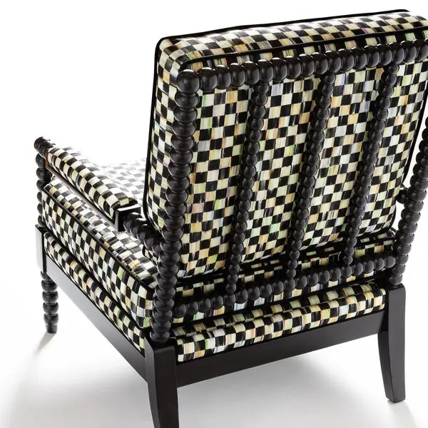 MACKENZIE-CHILDS Spindle Check Outdoor Chair