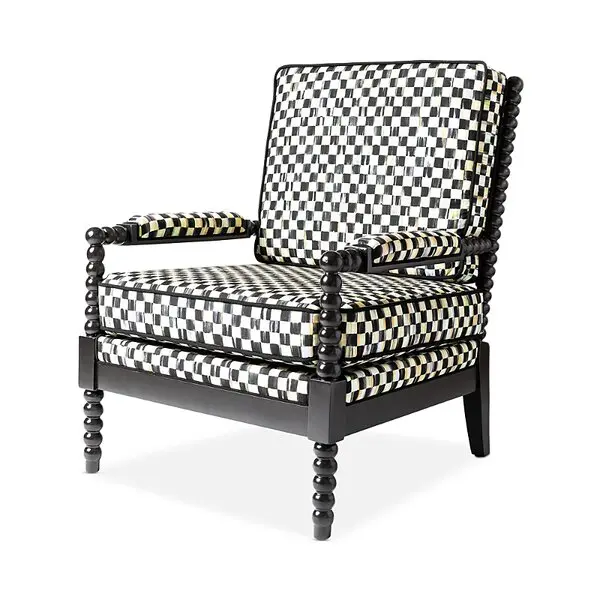 MACKENZIE-CHILDS Spindle Check Outdoor Chair - Multi