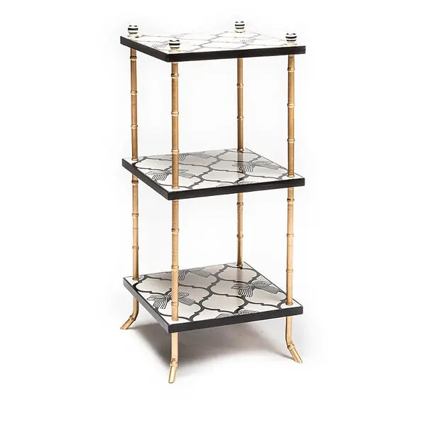 MACKENZIE-CHILDS Pretty As A Bow 3 Tiered Table - Multi
