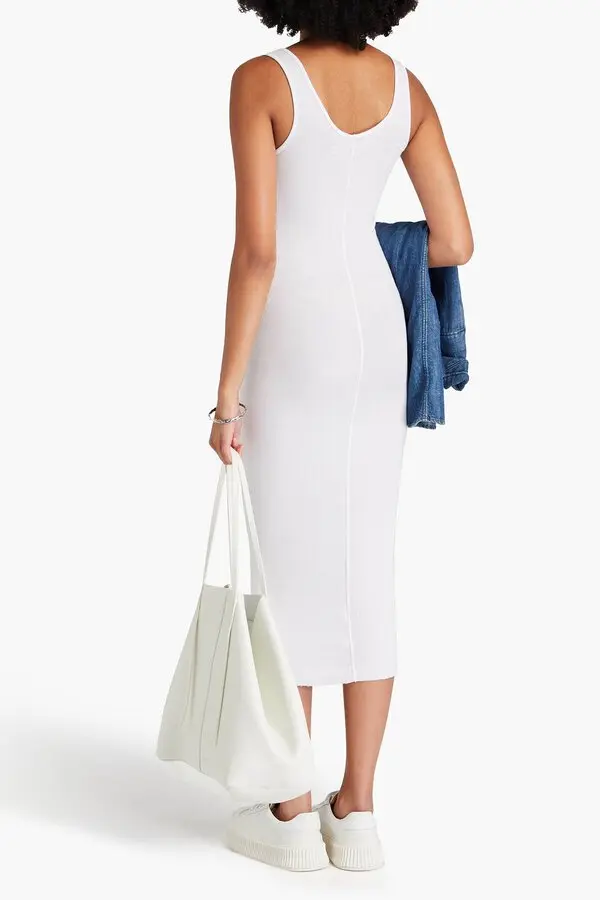 Sparkle White Jersey Dress Ribbed Jersey Dress Light Grey Marl Ladies H&M