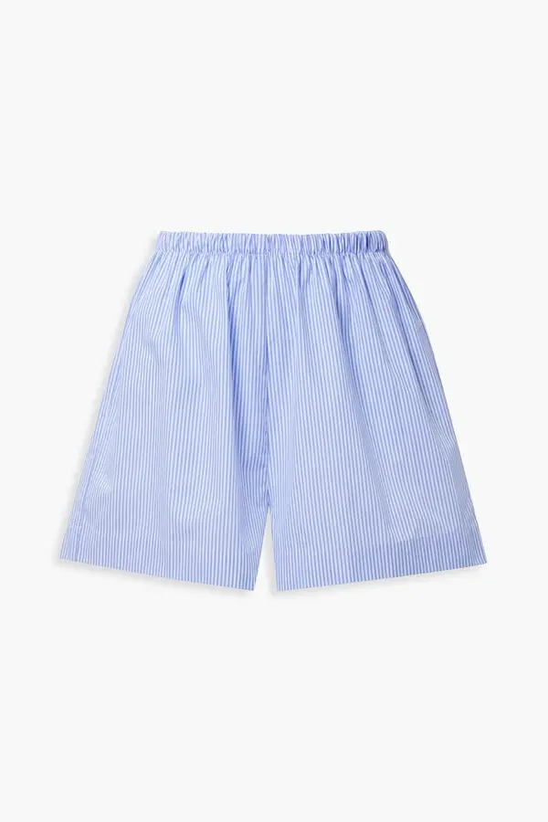 BASERANGE Ole Striped Cottonpoplin Pajama Shorts