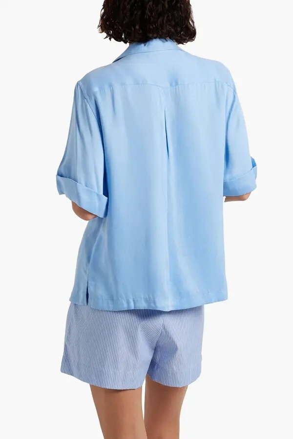 BASERANGE Ole Striped Cottonpoplin Pajama Shorts