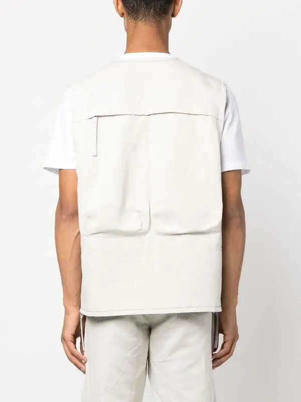 Helmut Lang Cotton-linen Cargo Gilet
