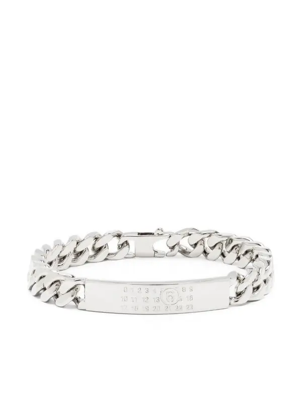 MAISON MARGIELA Engraved Chain Bracelet - Silver