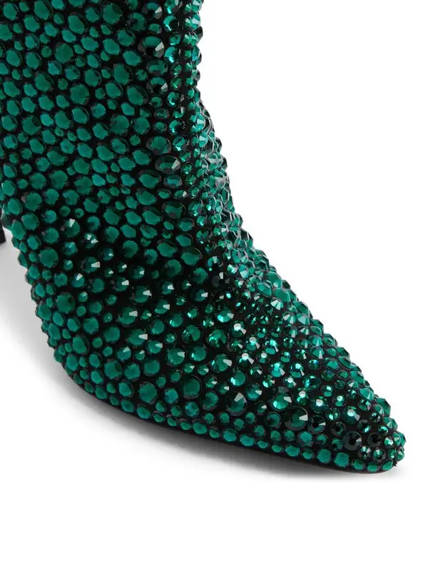GIUSEPPE ZANOTTI 105mm Merissa Sparkle Boots - Green