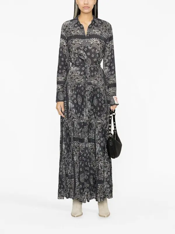 GOLDEN GOOSE Paisley-print Maxi Shirt Dress