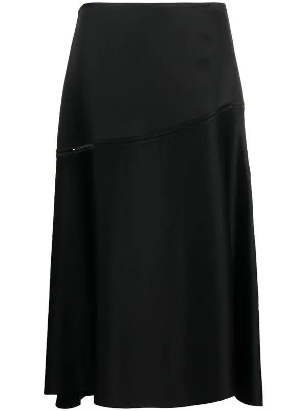 JIL SANDER Flared Midi Skirt - Black