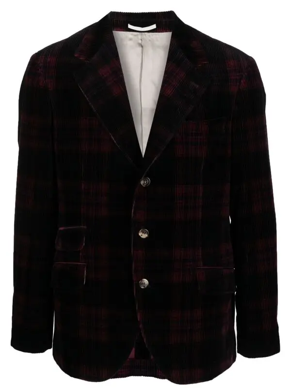 Brunello Cucinelli Prince Of Wales Check Corduroy Blazer
