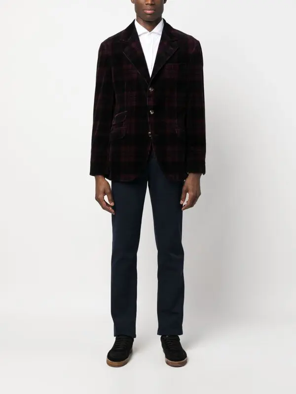 Brunello Cucinelli Prince Of Wales Check Corduroy Blazer