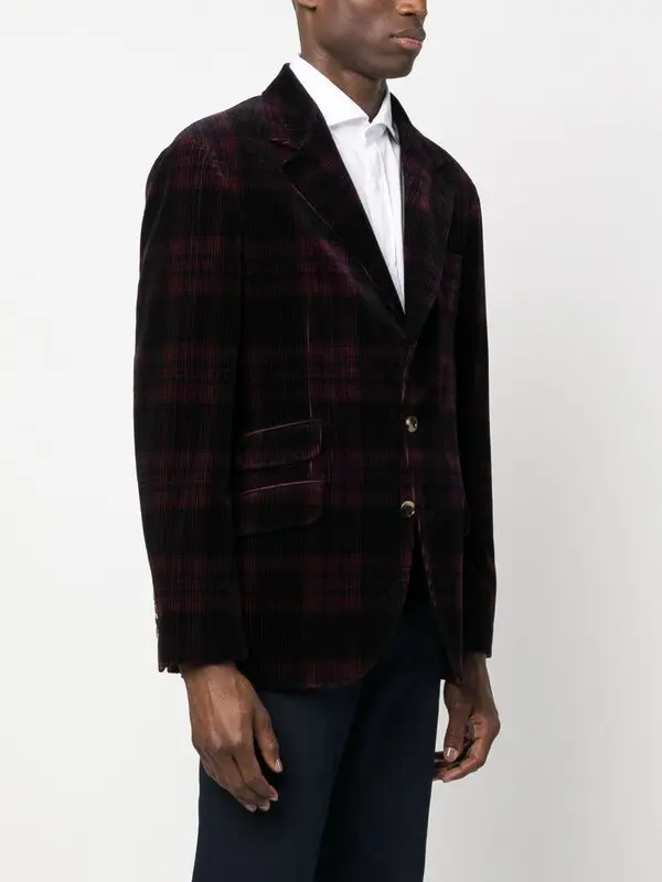 Brunello Cucinelli Prince Of Wales Check Corduroy Blazer