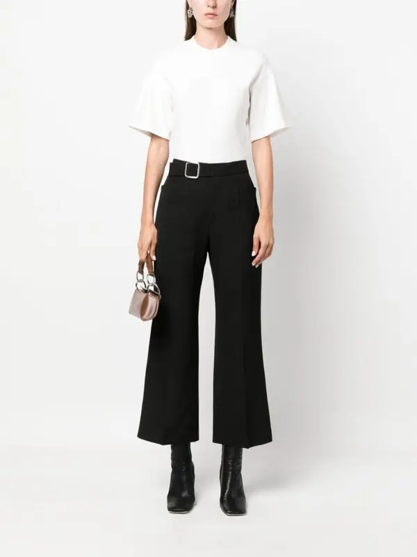 JIL SANDER Belted Cropped Trousers