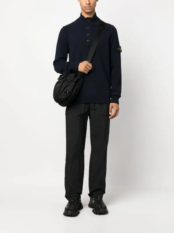 Stone Island Compass-patch Button-fastenign Jumper