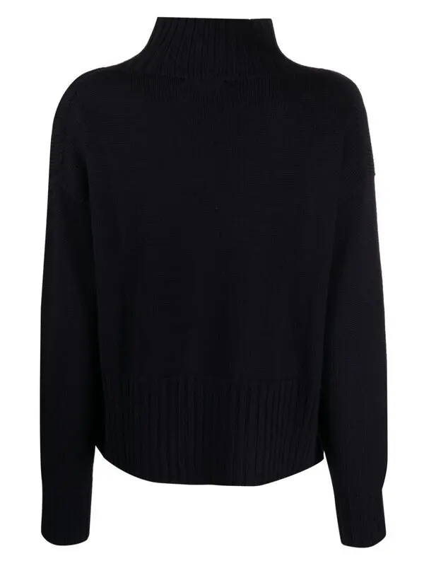 DRUMOHR Roll-neck Merino Wool Sweater - Blue