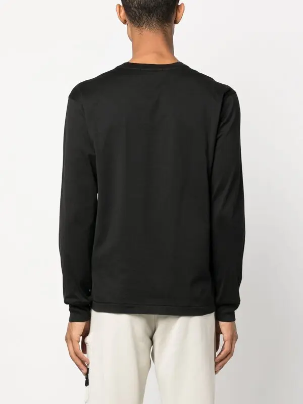 Stone Island Logo-patch Long-sleeve T-shirt - Black