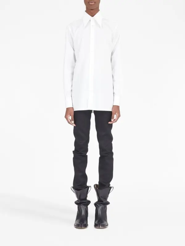 MAISON MARGIELA Pointed-collar Cotton Shirt - White