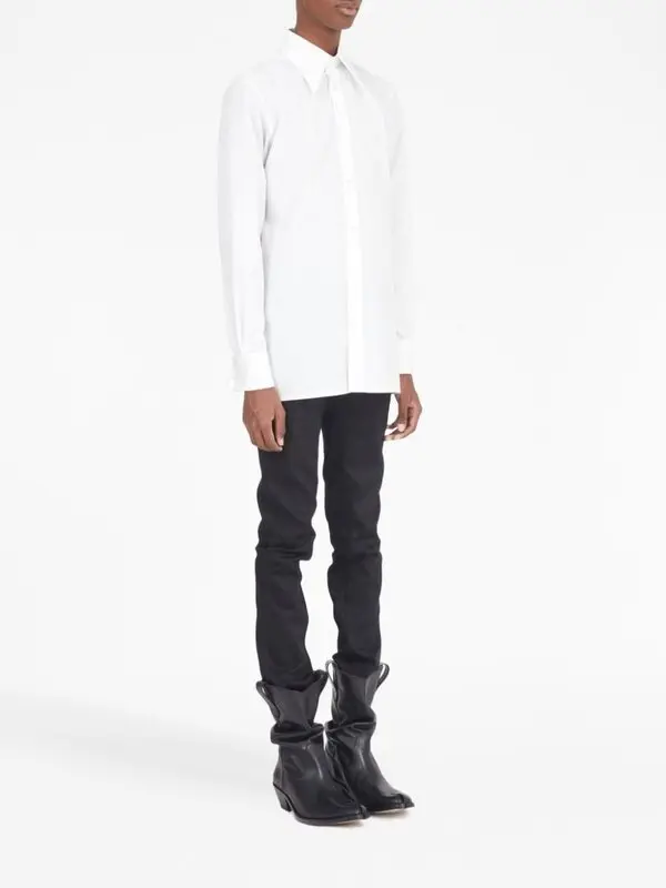 MAISON MARGIELA Pointed-collar Cotton Shirt - White