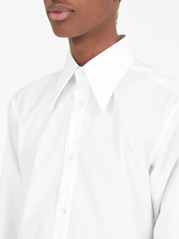 MAISON MARGIELA Pointed-collar Cotton Shirt - White