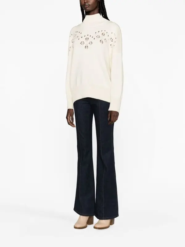 Chloé Pointelle-knit Wool Jumper
