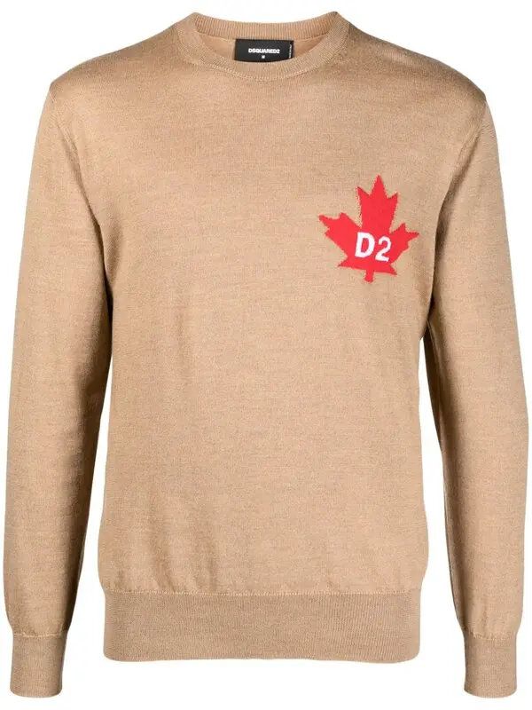 Dsquared2 Fine-knit Crew-neck Jumper - Neutrals