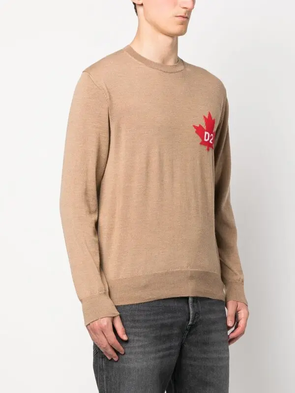Dsquared2 Fine-knit Crew-neck Jumper - Neutrals