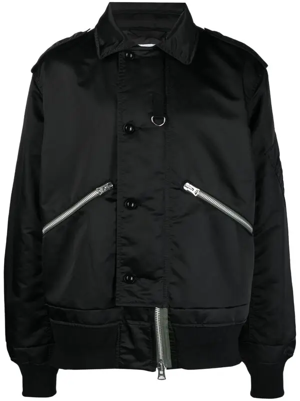 Sacai Zip-up Cotton-blend Bomber Jacket