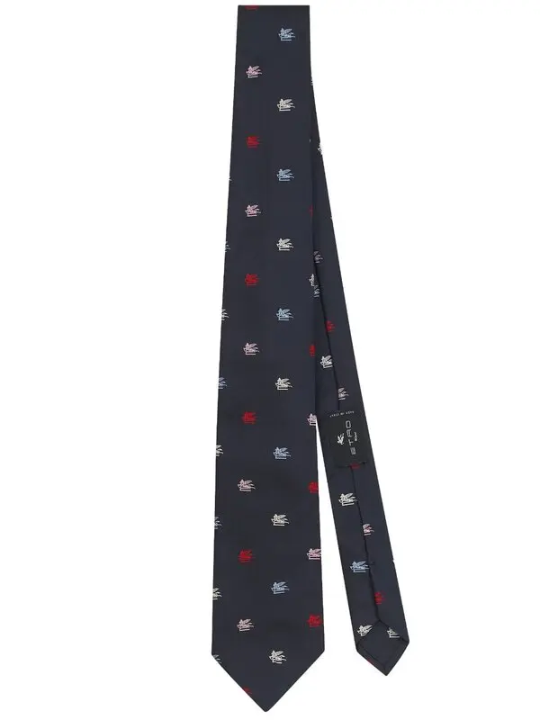Etro Logo-jacquard Silk Neck Tie