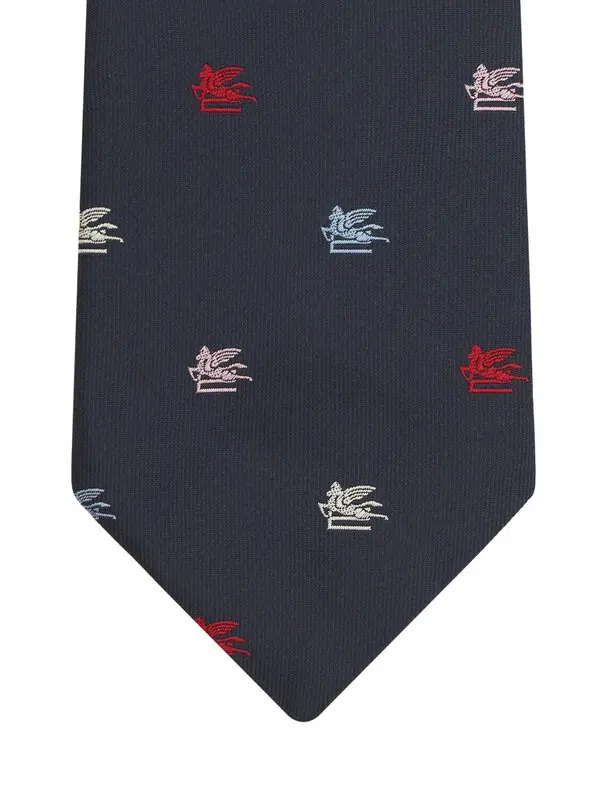 Etro Logo-jacquard Silk Neck Tie