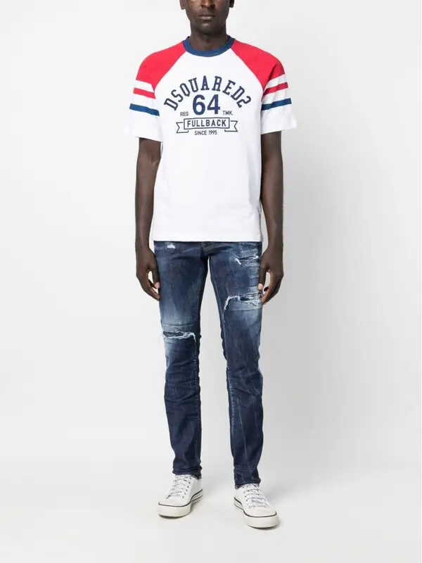 Dsquared2 Distressed-finish Denim Jeans - Blue