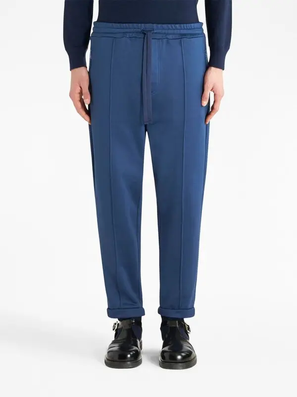Etro Logo-embroidered Jersey Trousers