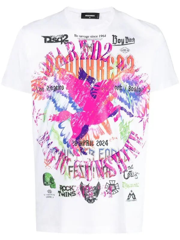 Dsquared2 Graphic-print Cotton T-shirt
