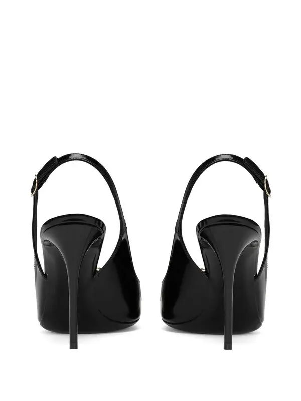 Dolce & Gabbana Logo Plaque Slingback Pumps