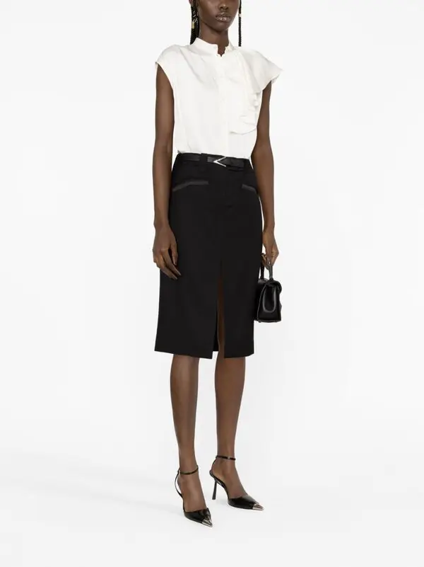 Alexander McQueen Sleeveless Ruffled Blouse - White