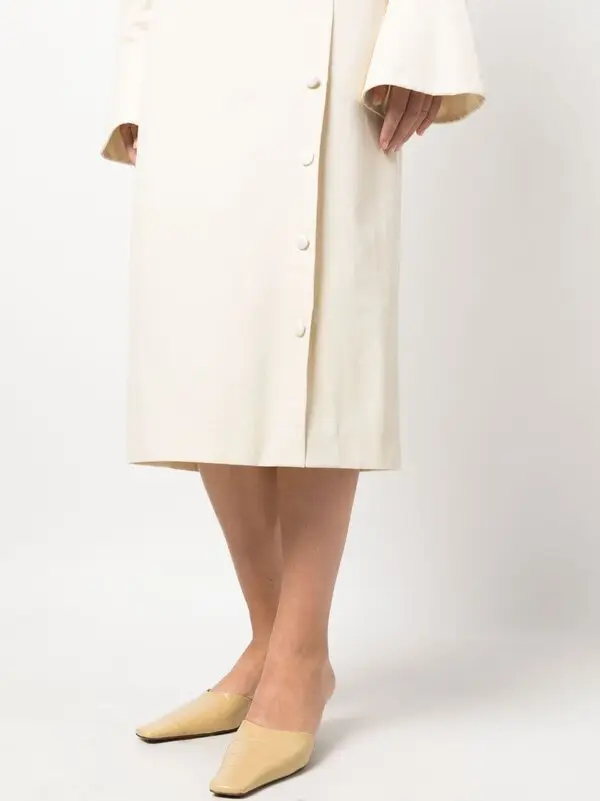 Bally Button-up Long-sleeved Dress