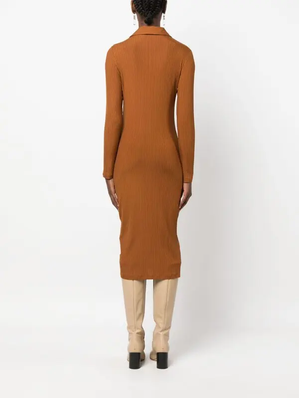 Filippa K Ribbed Jersey Polo Dress