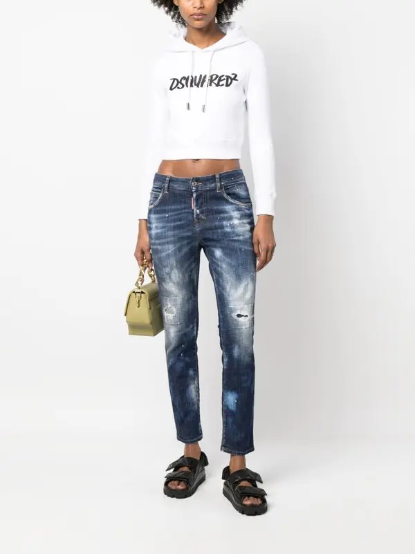 Dsquared2 Distressed Cropped Jeans