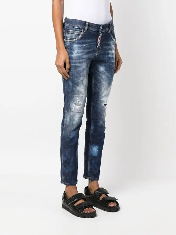 Dsquared2 Distressed Cropped Jeans