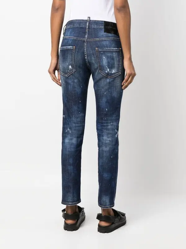 Dsquared2 Distressed Cropped Jeans