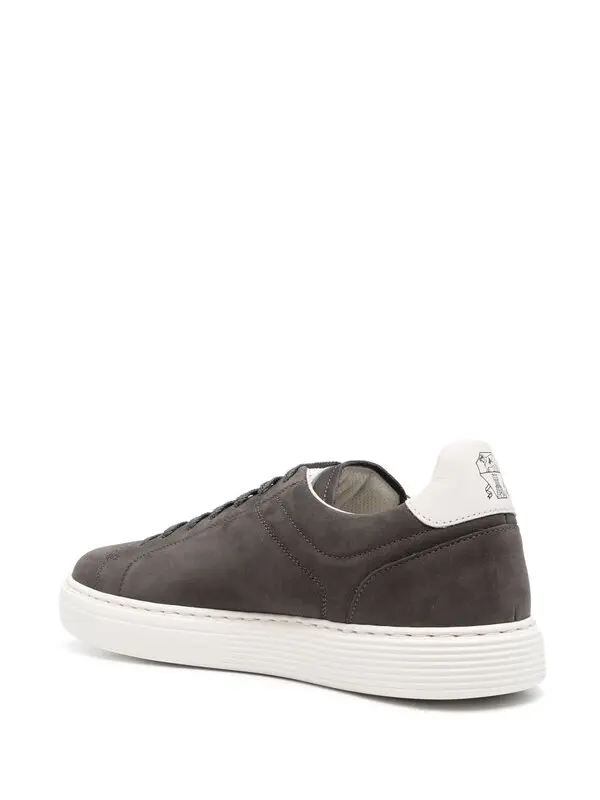 Brunello Cucinelli Nubuck Leather Low-top Sneakers - Grey
