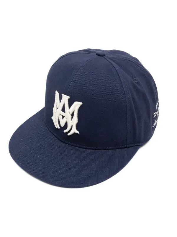 Amiri Logo-embroidered Cotton Cap - Blue