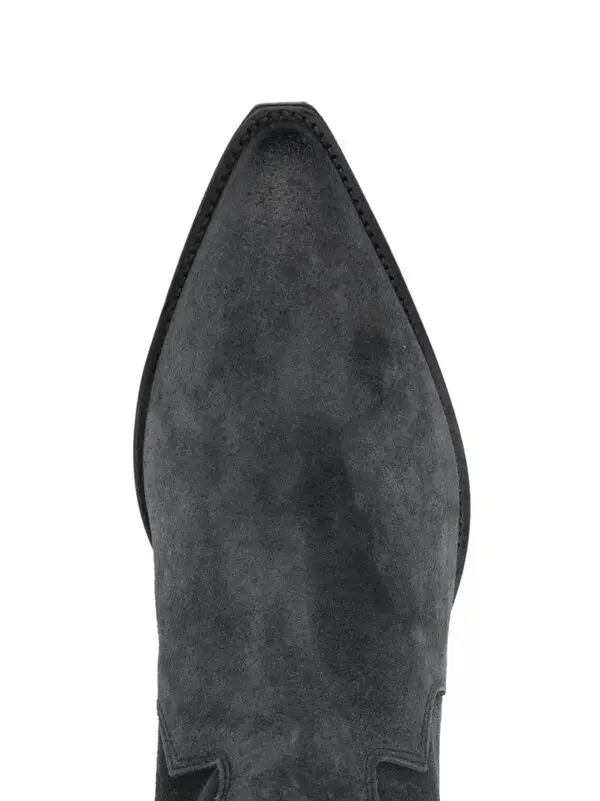 Isabel Marant Étoile Denvee Suede Calfskin Leather Boots - Black