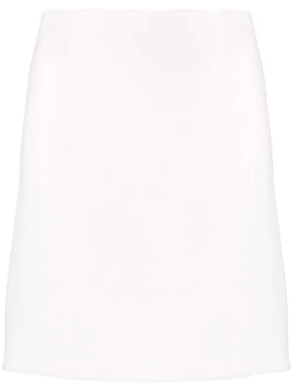 P.a.r.o.s.h Above-knee Wool Skirt - White