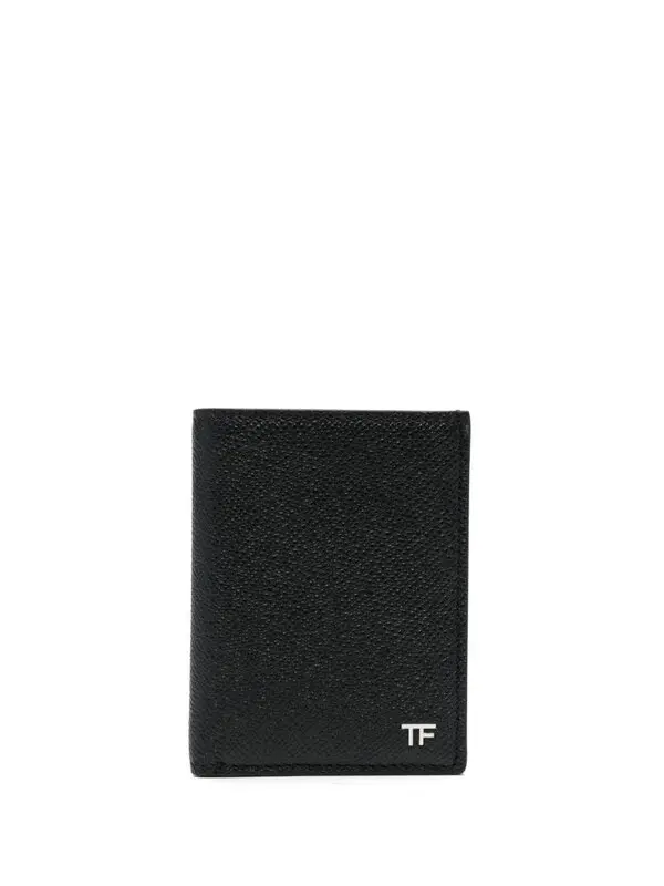 TOM FORD Logo-plaque Bi-fold Leather Wallet - Black