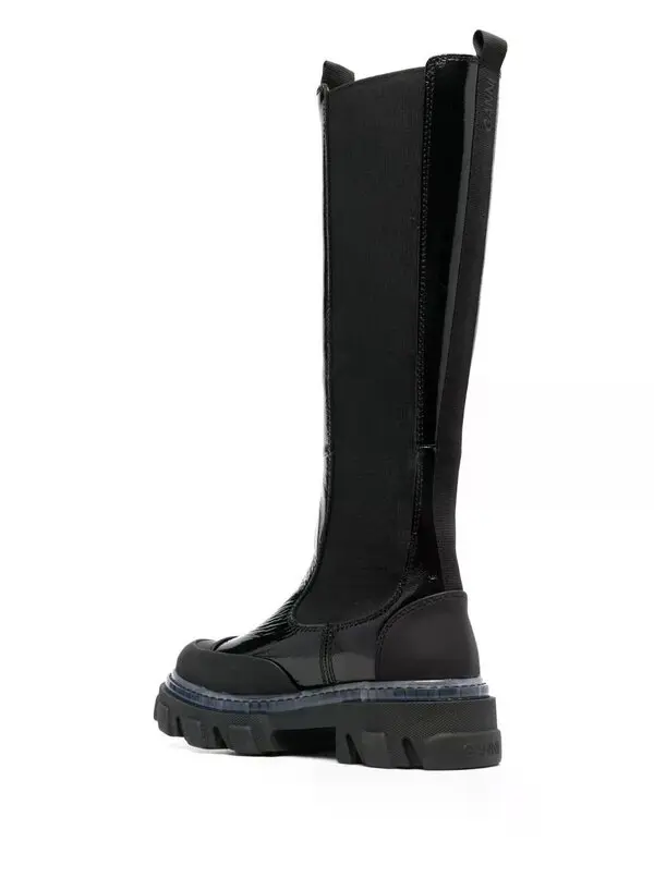 GANNI 50mm Knee-high Leather Boots
