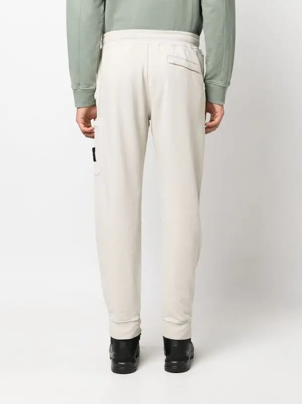 Stone Island Compass-patch Cotton Track Pants - Neutrals