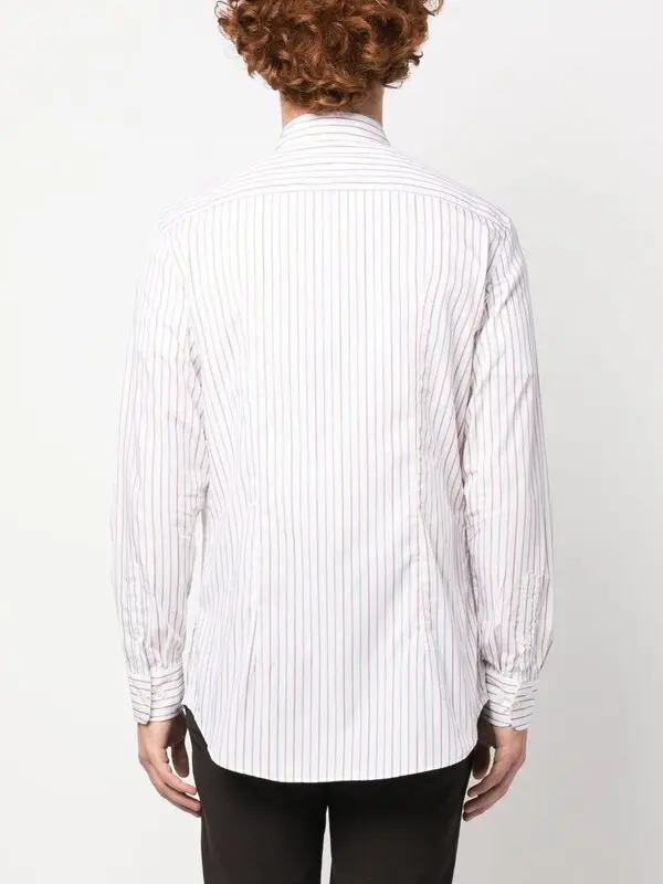 Etro Embroidered-logo Striped Shirt