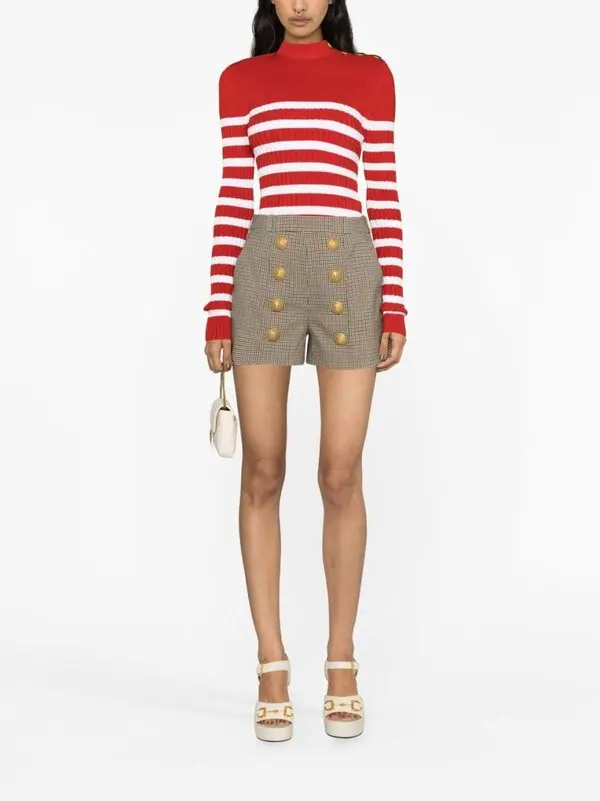 Balmain Vertical-stripe Print Trousers - Neutrals