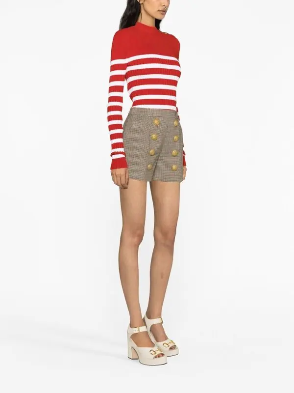 Balmain Vertical-stripe Print Trousers - Neutrals