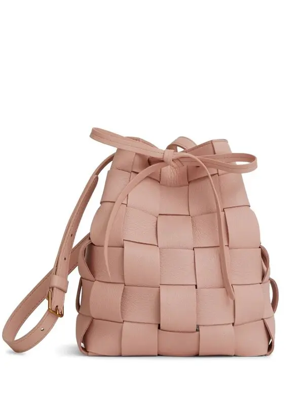 Mansur Gavriel Mini Upcycled Woven Bucket Bag - Pink 